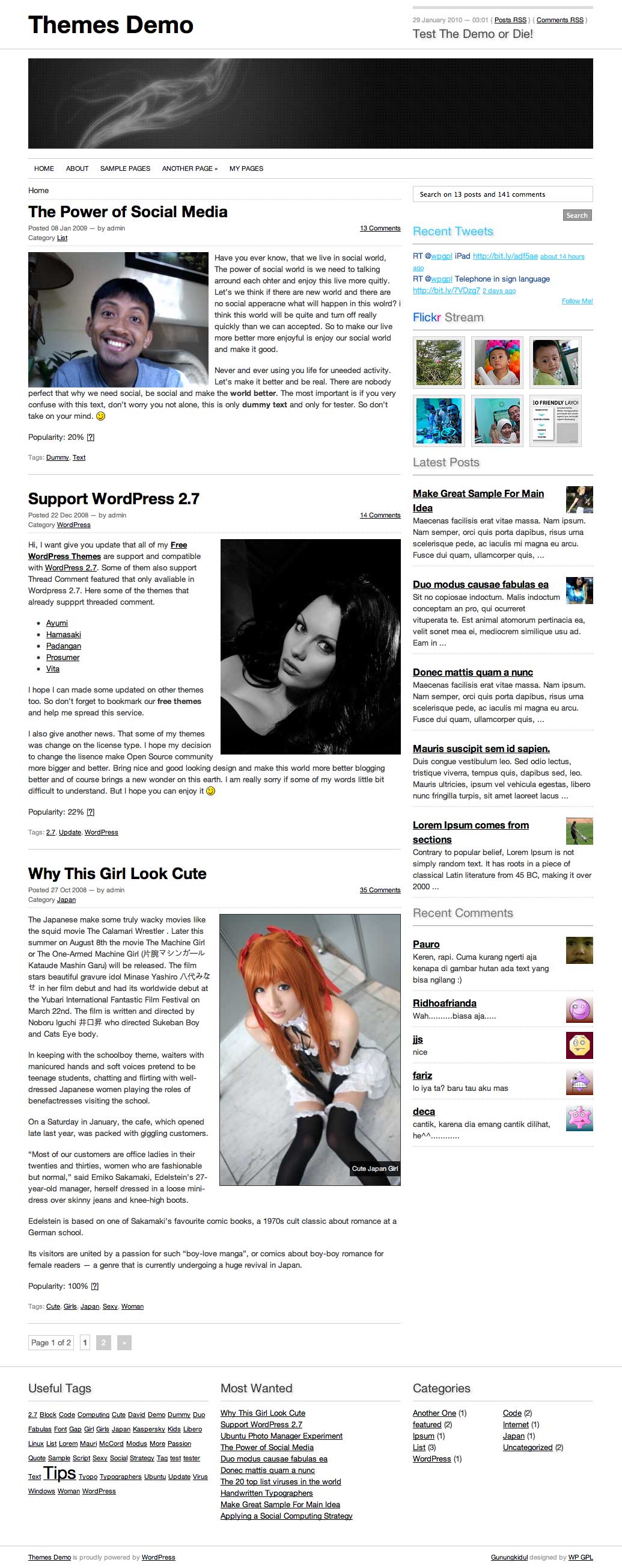 Free WordPress Theme: Gunungkidul / WordPress Themes, Plugins & Development